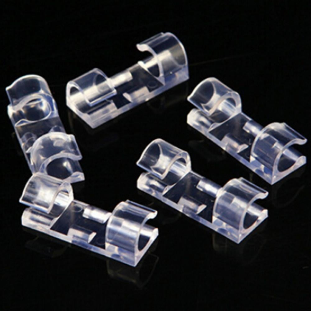 20 Pcs/lot Self-Adhesive Cable Clips for Organize Cables Transparent ...