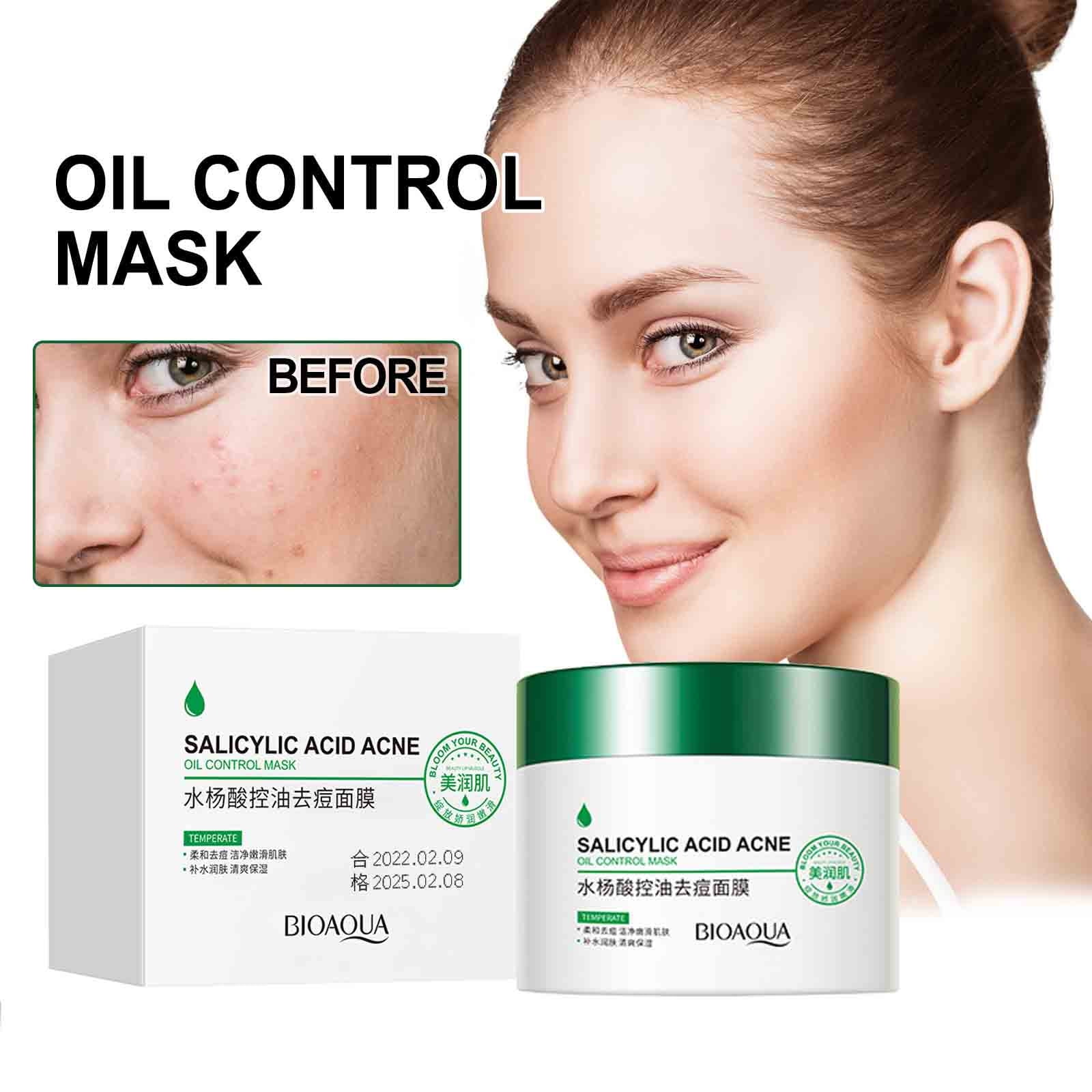 Fiudx Limpiador Salicílico, Mascarilla Facial Limpiadora Profunda de Poros, Crema con Extractos ...