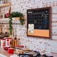 Chalkboard Calendar Corkboard Combo, 24" x 36" Large Bulletin Board ...