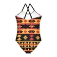 Aztec Geometric Abstract Pattern Girls' One-Piece Swimwear 3T-10T Soft ...