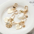 4Pcs Heart Conch Pendant Keychain Sea Creature Theme Keychain Carabiner ...