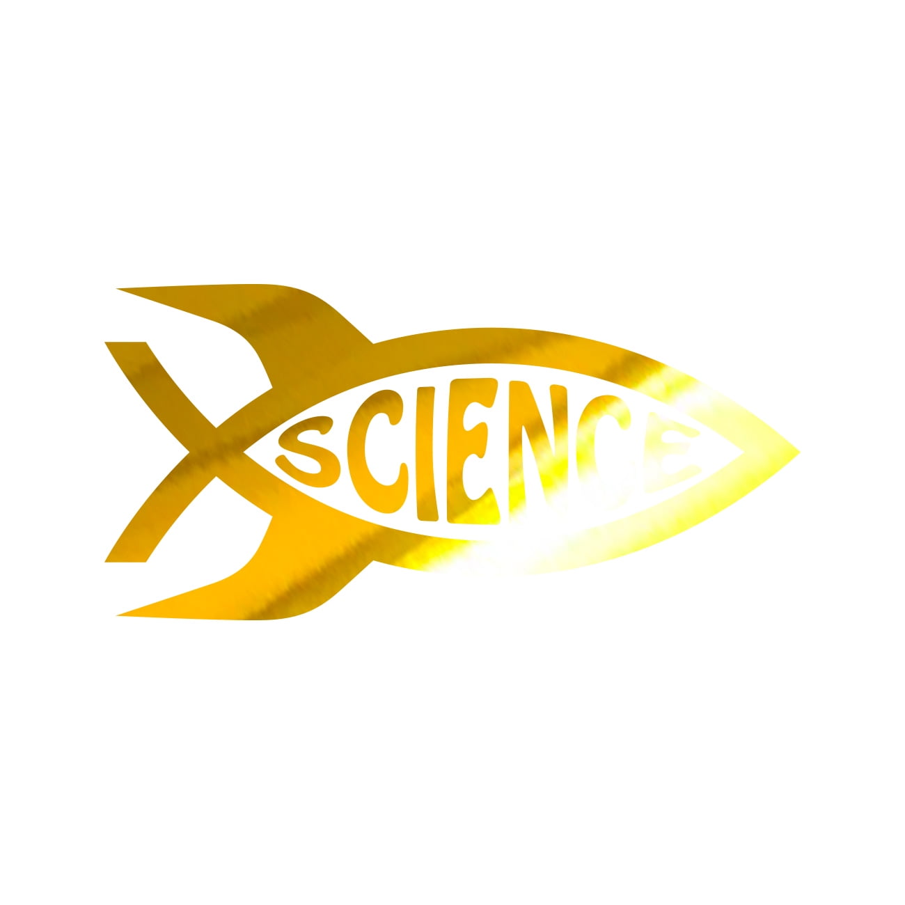 Science Fish Symbol Sticker Decal Die Cut - Self Adhesive Vinyl ...