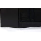 SONOROUS Studio ST-160B Wood and Glass TV Stand with Hidden Wheels for Sizes up to 75" (Modern ...