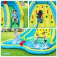 Gymax Inflatable Mighty Water Park Bouncy Pool with Climbing Wall ...