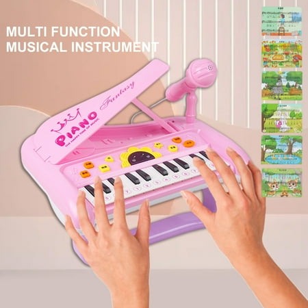 Cheers 1 Set Electric Piano Toy with Microphone Clear Sound Playable ...