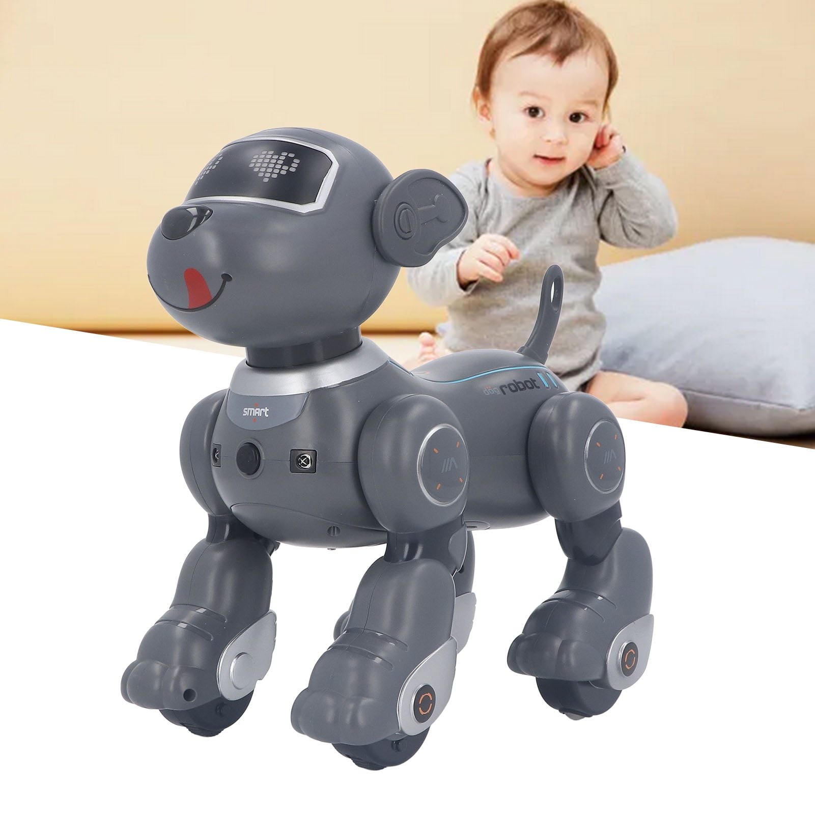 RC Robot Puppy, RC Robot Dog Sonido Luz Interactivo 2.4G Programable ...