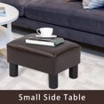 Homebeez Decorative PU Leather Ottoman Footstool, Square Padded Foot ...
