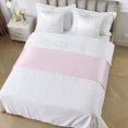 Bed Runner Pink Chessboard Bedding Scarves Soft Decorative Bed Flag ...