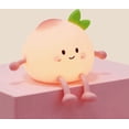 CATPAN Cute Peach Night Light, Peach Lamp with Legs Night Lights ...
