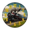 2D Flat Wall Clock Art Print, Silent Non Ticking Battery Operated ...