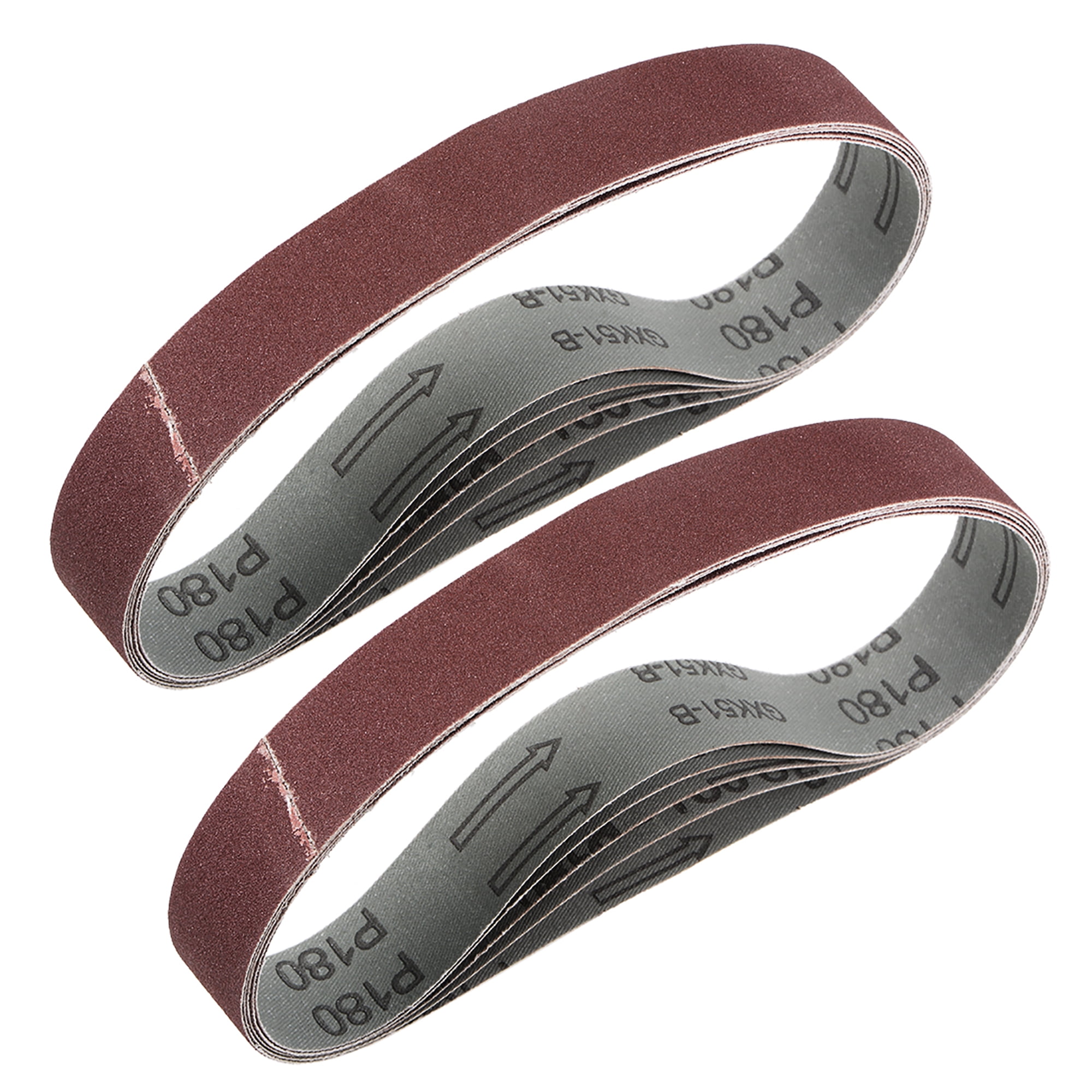 1 2 X 21 Sanding Belt 180 Grit Aluminum Oxide Sand Belt 10pcs