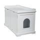 Pefilos 37" Enclosed Litter Box Enclosure Hidden Cat Washroom Bench,Cat ...