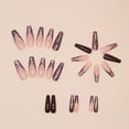 Yoyauz Coffin Pressed Nails Fake French Nails Full Coverage Acrylic ...
