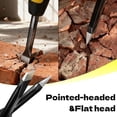 3-Piece Rock Chisel Set (8" Brick & 11" Point & Flat Chisels) -Heavy ...