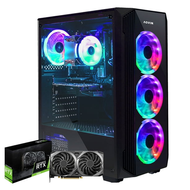 AQVIN Gaming PC Desktop Tower - GeForce RTX 3060 12GB GDDR6 Graphics ...