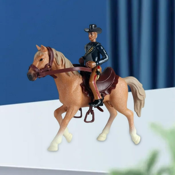 Simulation Horse Figurine Playset Party Decoration Horse Riding Model ...