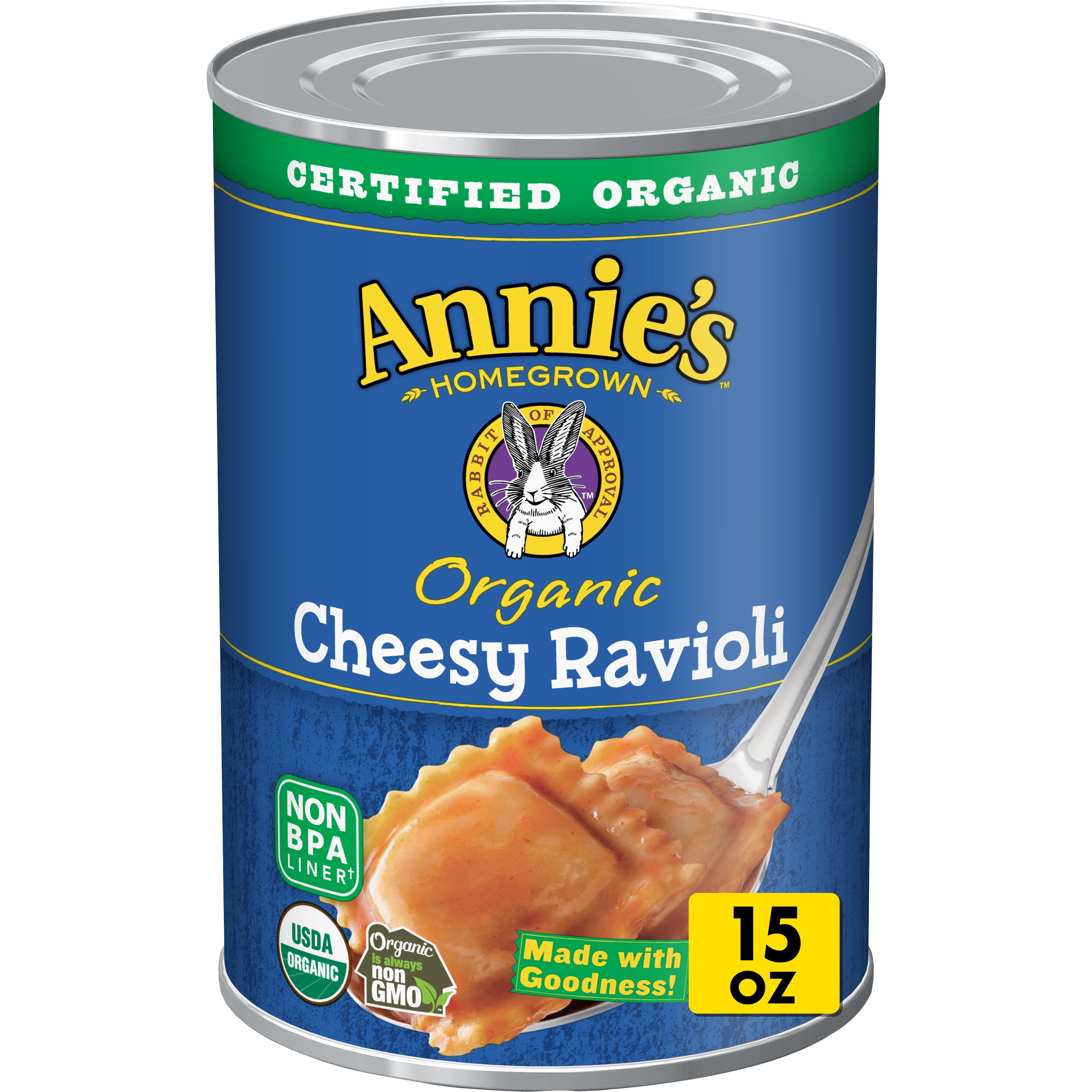 Annies Homegrown Organic Cheesy Ravioli 15 Oz Can