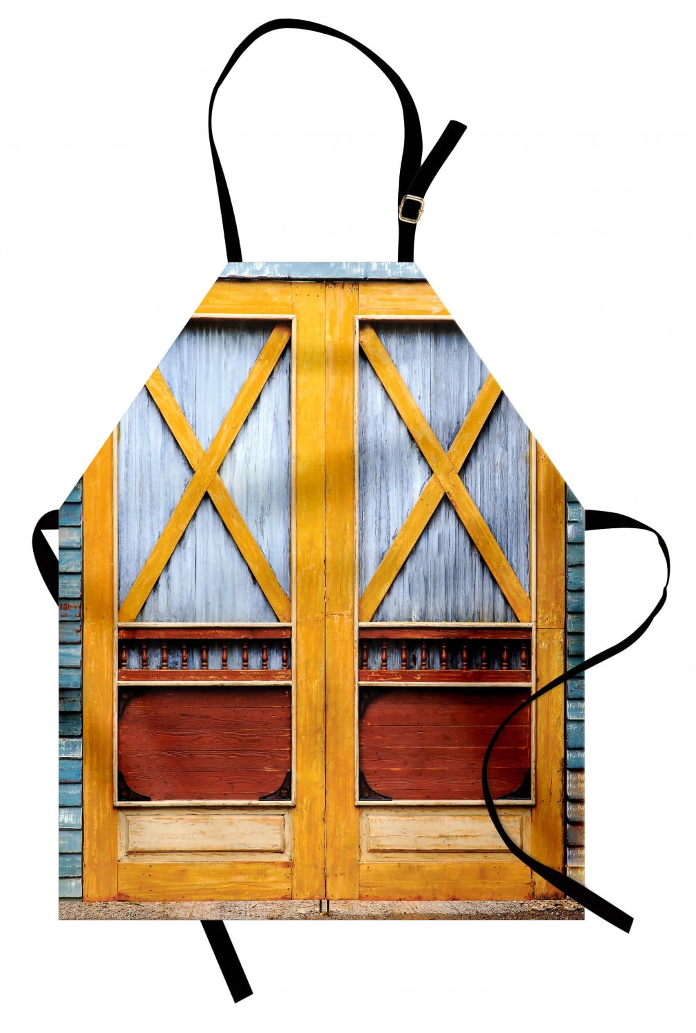 Rustic Apron Authentic Lumber Door of Urban House in Town Classic ...