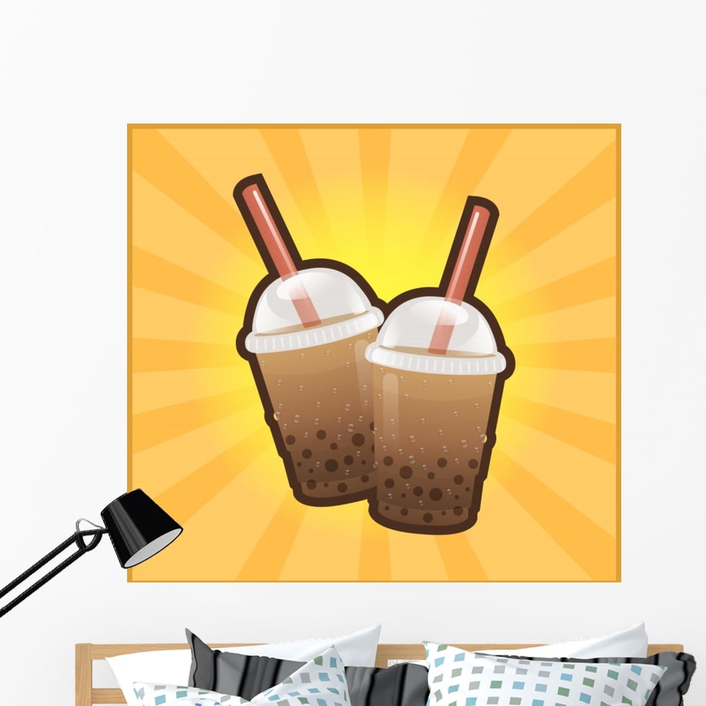 Bubble Tea with Boba Wall Mural by Wallmonkeys Peel and Stick Graphic ...