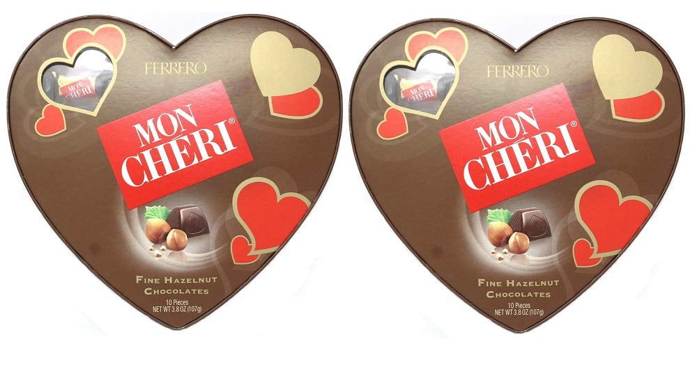 Ferrero Mon Cheri Hazelnut Chocolates - Heart Shaped Gift Box (2 boxes ...