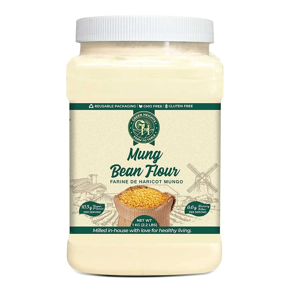Mung Bean Flour by Green Heights - 2.2 Pound - 1 KG Jar - Walmart.com