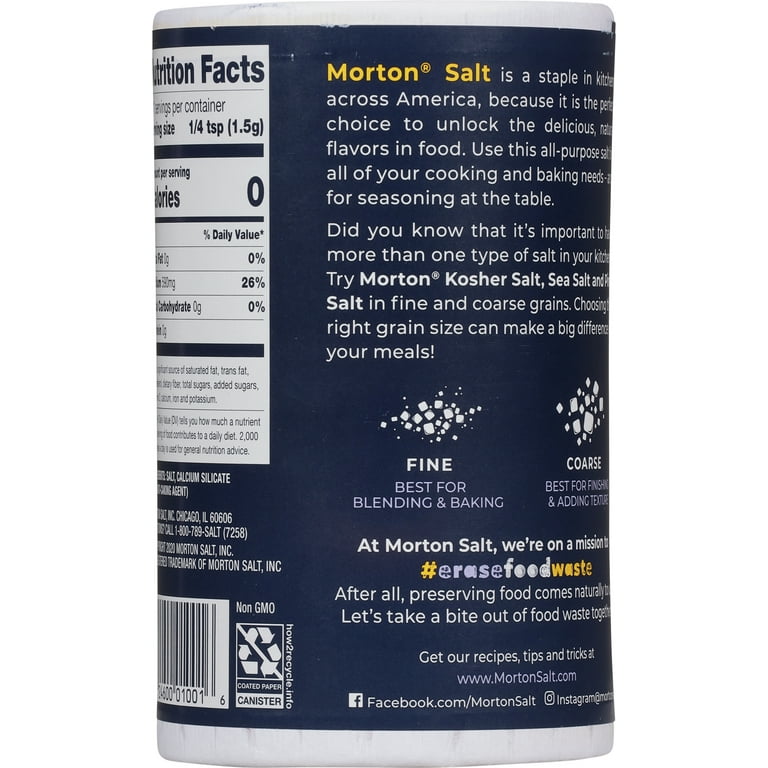 Morton Salt Label Large