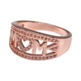 925 Sterling Silver MOM Letter Diamond Mummy Band Rings - Walmart.com