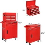 TUFFIOM Mobile Metal 5-Drawer Roller Tool Box, Tool Storage Cabinet ...