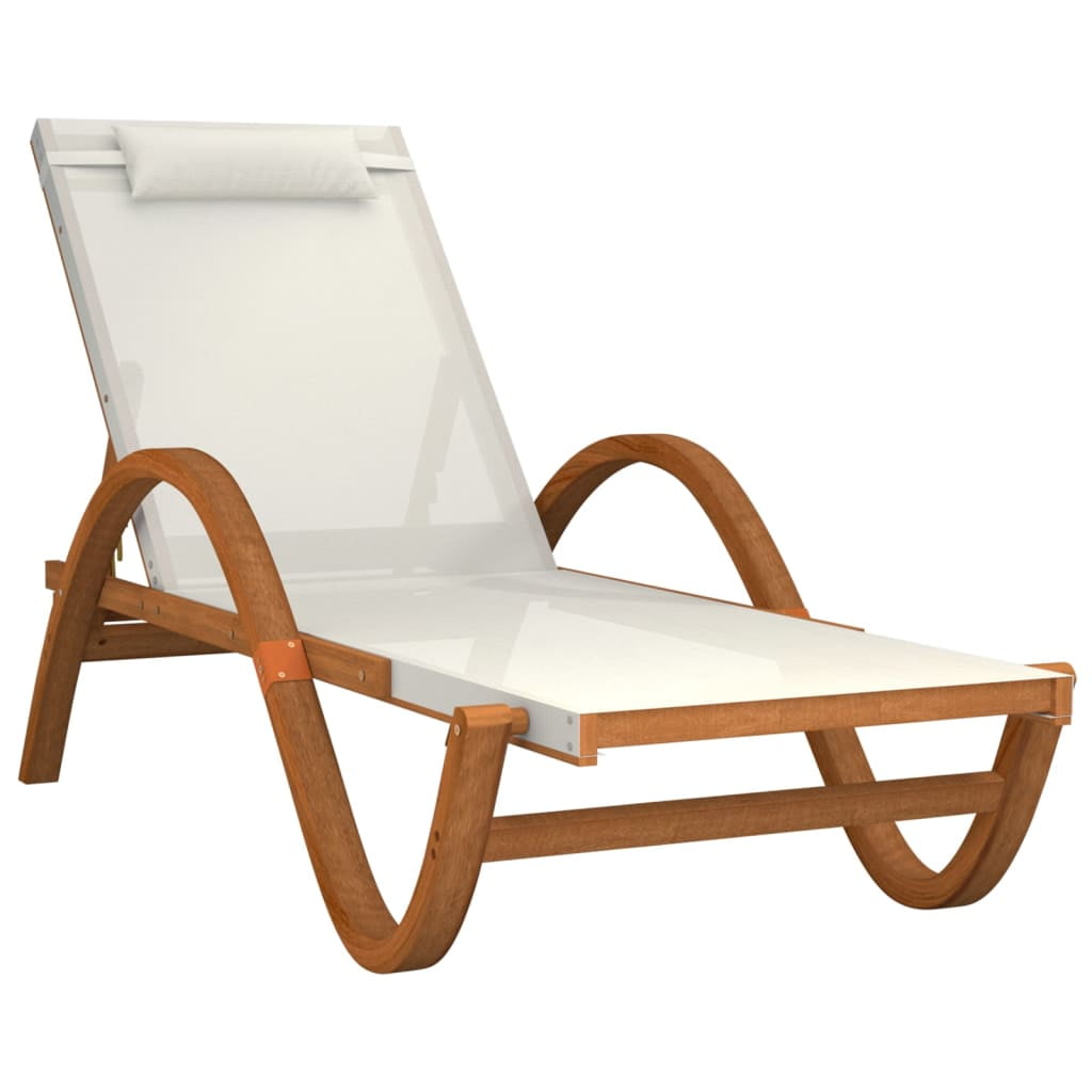 Click here for Vidaxl Sun Lounger With Pillow White Textilene And... prices