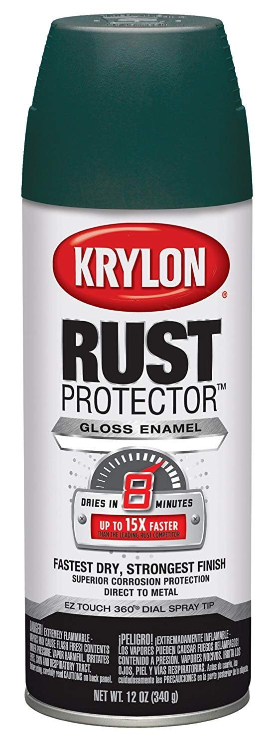 Krylon K06901200 Rust Protector and Preventative Enamels Gloss, Hunter ...
