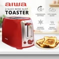 Aiwa 2-Slice Toaster with Wide Slots, 6 Browning Settings, Reheat and ...