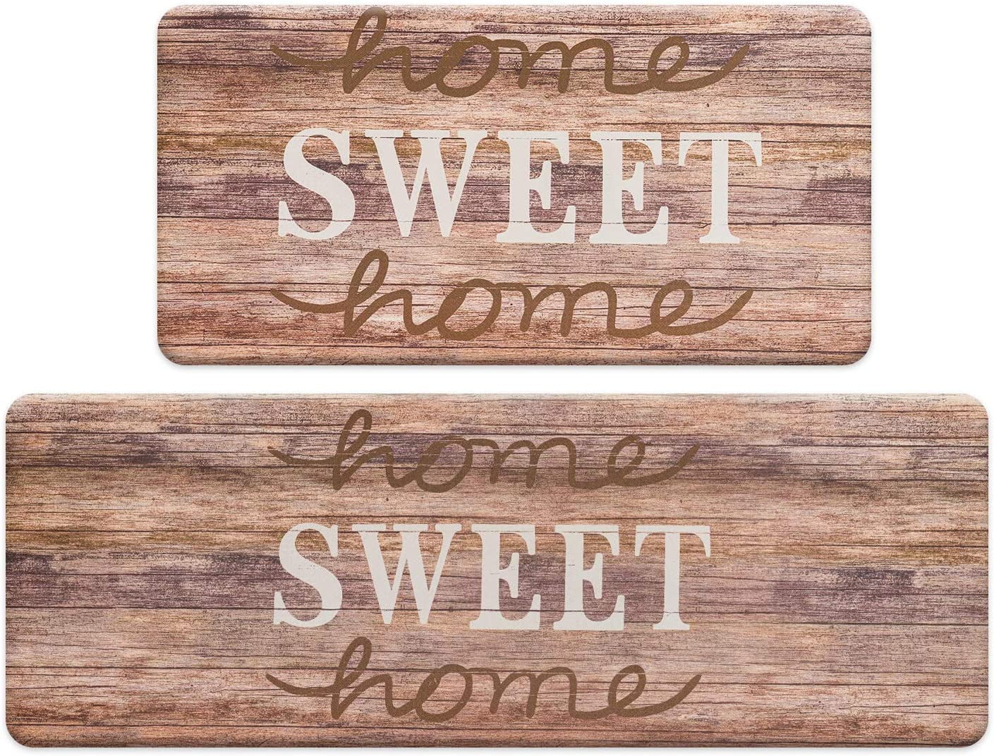 omezin Sweet Home Kitchen Rug Set 2 Pieces, Cushioned Anti-Fatigue ...