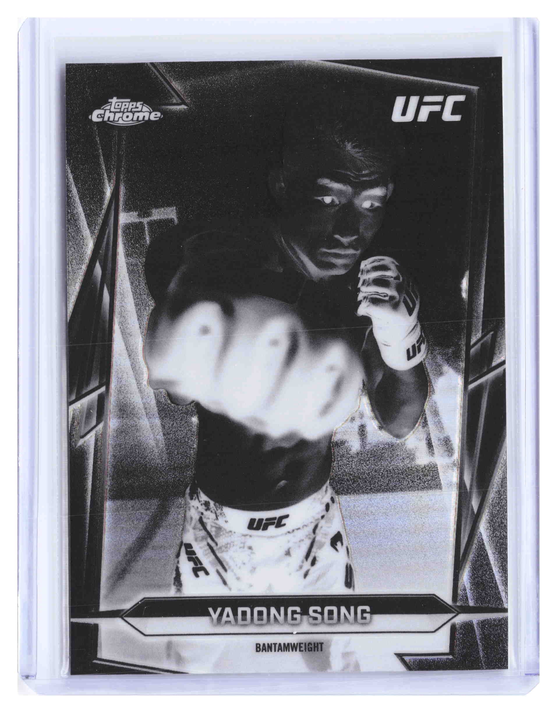 2026 Topps Chrome UFC Yadong Song #45 Negative Refractor Short Print ...