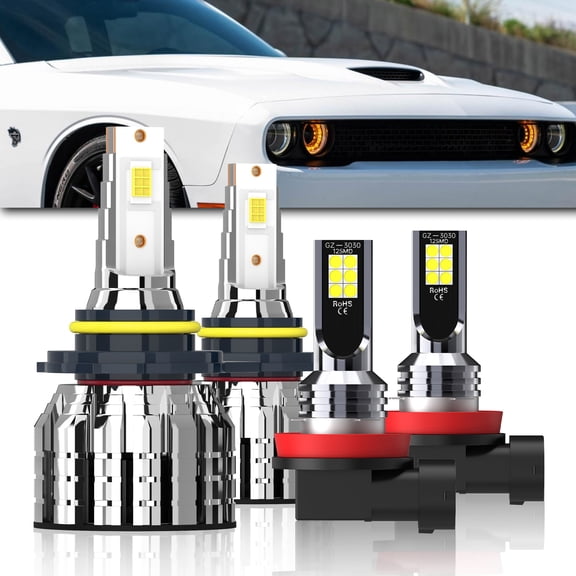 LED Headlight Bulbs Fit For GMC Sierra 1500 2014-2015,9012 High Low ...