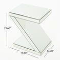 GDF Studio Adu Mirrored Z Shaped Side Table - Walmart.com