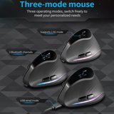 Rechargeable Wireless Vertical Mouse With Screen Display Ergonomic Mice ...