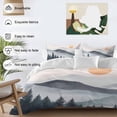 Boho Sun Mountains Forest Shadow Full Size Bed Set,Abstract Geometric ...