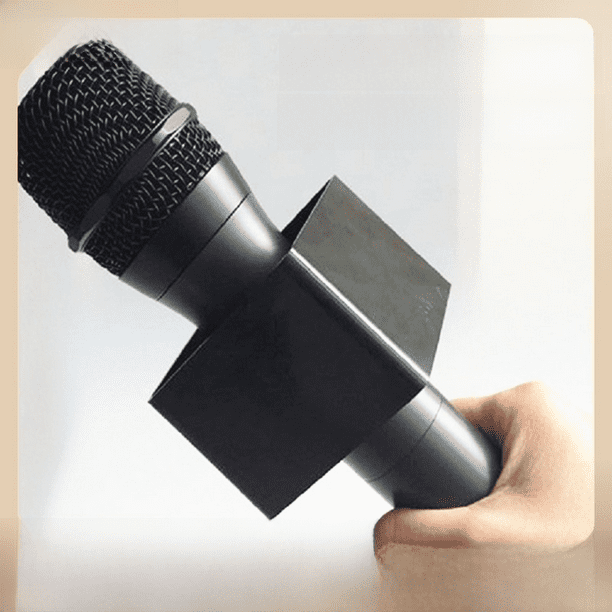 Práctico micrófono cuadrado en blanco y negro para cantar en la sala de canto | Walmart en línea