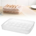 Fridge Egg Storage Box 24-Egg Holder with Clear Cover, Large Capacity ...
