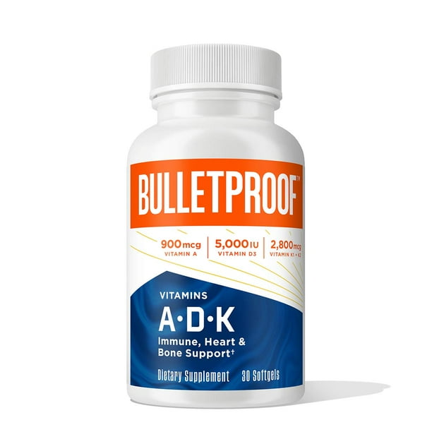 Suplemento Bulletproof Vitamins A-D-K en cápsulas blandas, 30 unidades ...