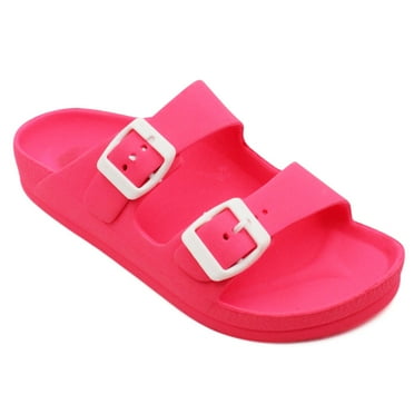 Women's Lightweight Comfort Soft Slides EVA Adjustable Double Buckle ...