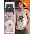 3pcs Mens Vintage Washed Tank Tops In Black, Coffee & Apricot — 100% ...