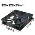12V DC 120mm 2Pin 120x120x25mm CPU Cooling Computer PC Case 12025 Fan ...