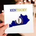 3drose, Image of Kentucky Flag Ion Outline of State, 6 Greeting Cards ...