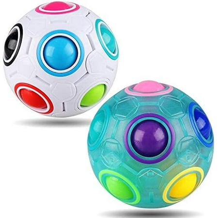 Rainbow Ball Magic Cube Fidget Toy Puzzle Magic Rainbow Ball Puzzle Fun ...