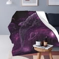 Dolphin Blanket, Purple Galaxy Outer Space Flannel Throw, Starry Soft ...