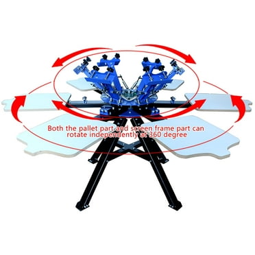 INTSUPERMAI 6 Color Silk Screen Printing Press Manual Screen Printing ...