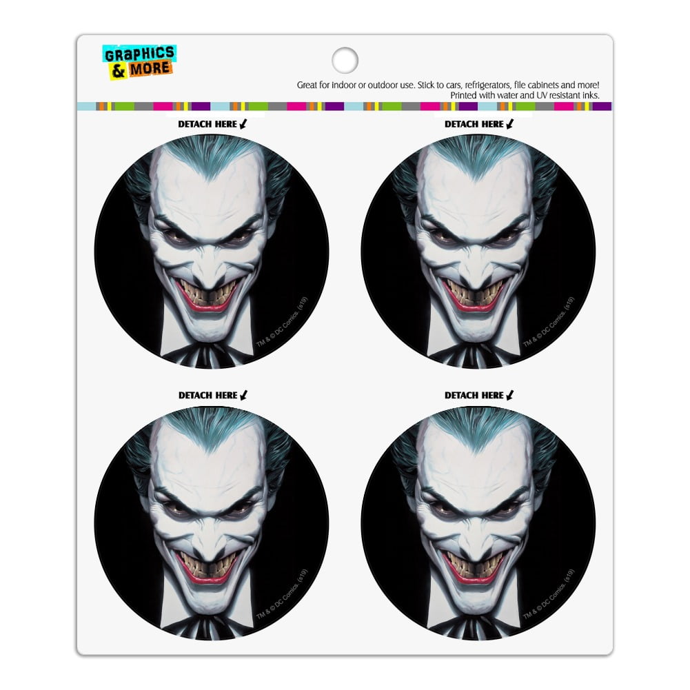 Batman Alex Ross Joker Head Refrigerator Fridge Locker Vinyl Circle ...