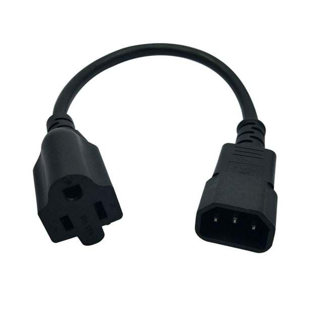 Cable de alimentación IEC320 C14 según estándar americano 5-15R Buen rendimiento Negro CUTICAT ...