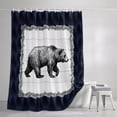 Bear Shower Curtains for Bathroom, Pine Needles Pine Fruit Blue Forest ...